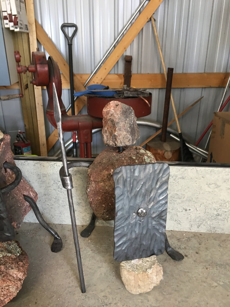 Sculpture - Spartan Rock Warrior – Rhino & Ravens Forge